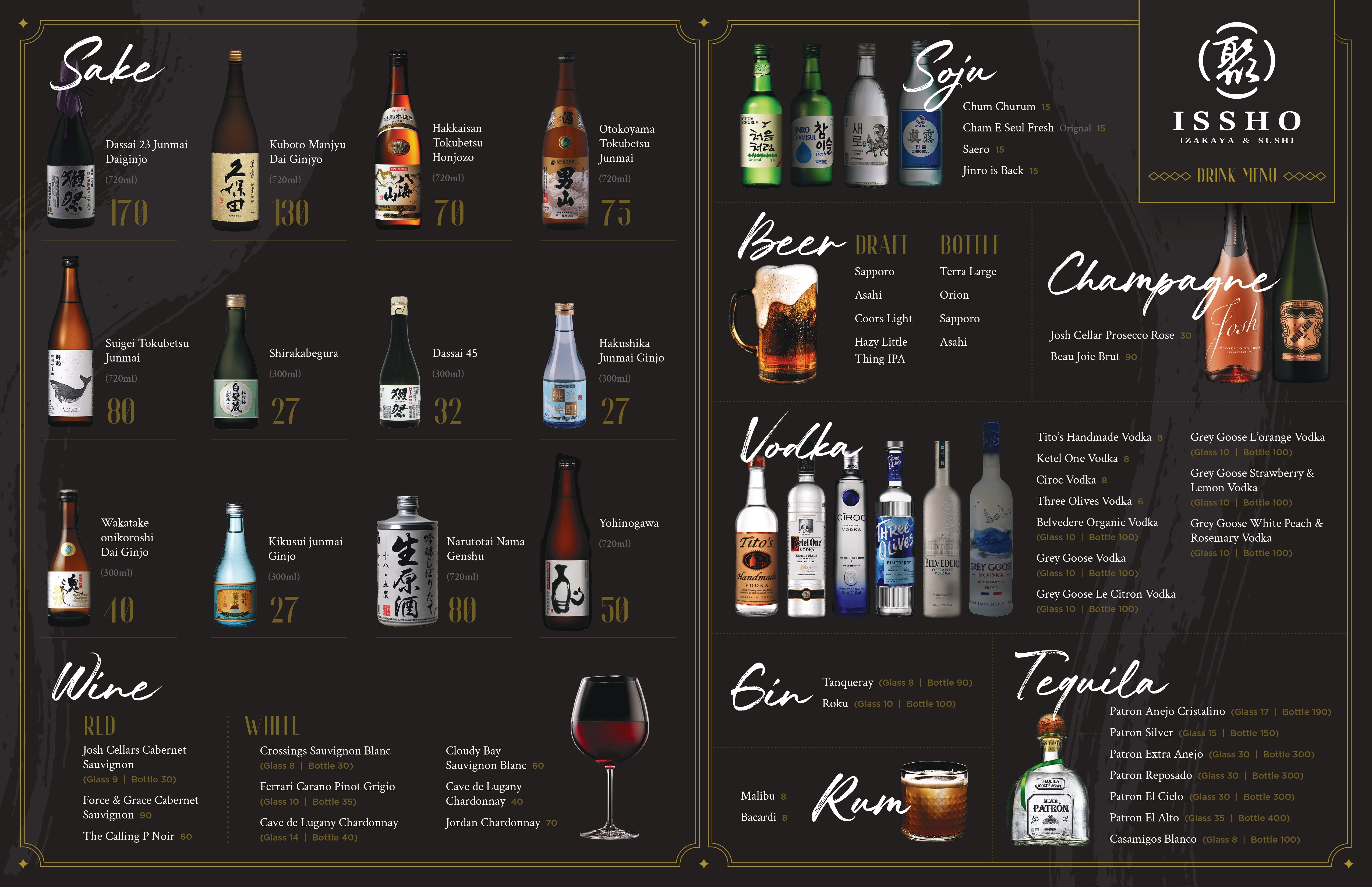 Menu – Issho Izakaya & Sushi